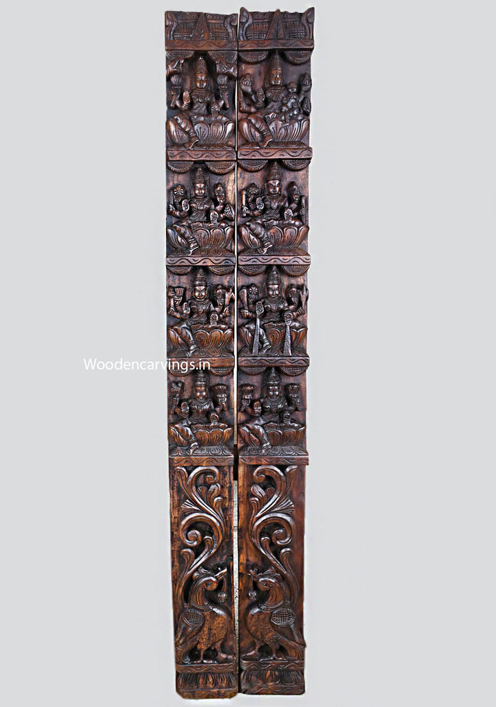Wood Carved Wall mount Panels for Decor in Vertical Design ...