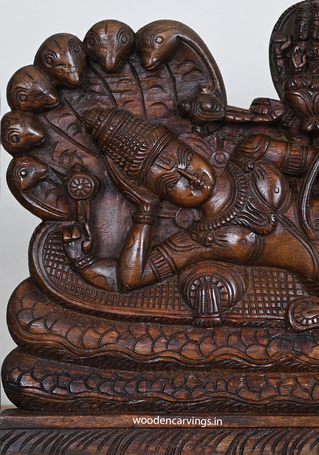 Reclining Lord PadmanabhaSwamy on Adisesha Wood Panel 24" – Sengottuvel ...