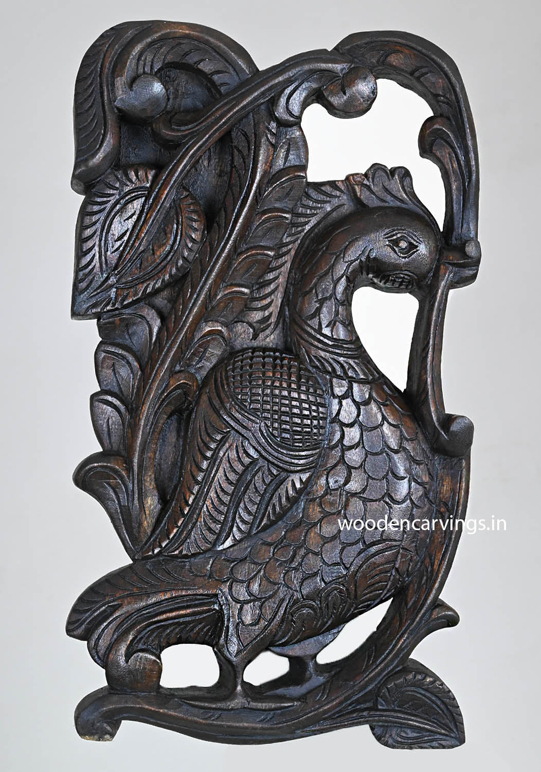 Hamsa Bird Standing Light Weight Wall Mount 18" – Sengottuvel Wood Carvings