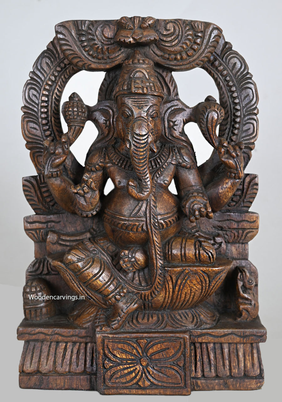 Handcrafted Wood Ganesh Statues for Spiritual Home Decor – Sengottuvel ...