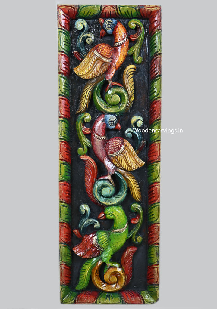 Wood Carved Wall mount Panels for Decor in Vertical Design ...