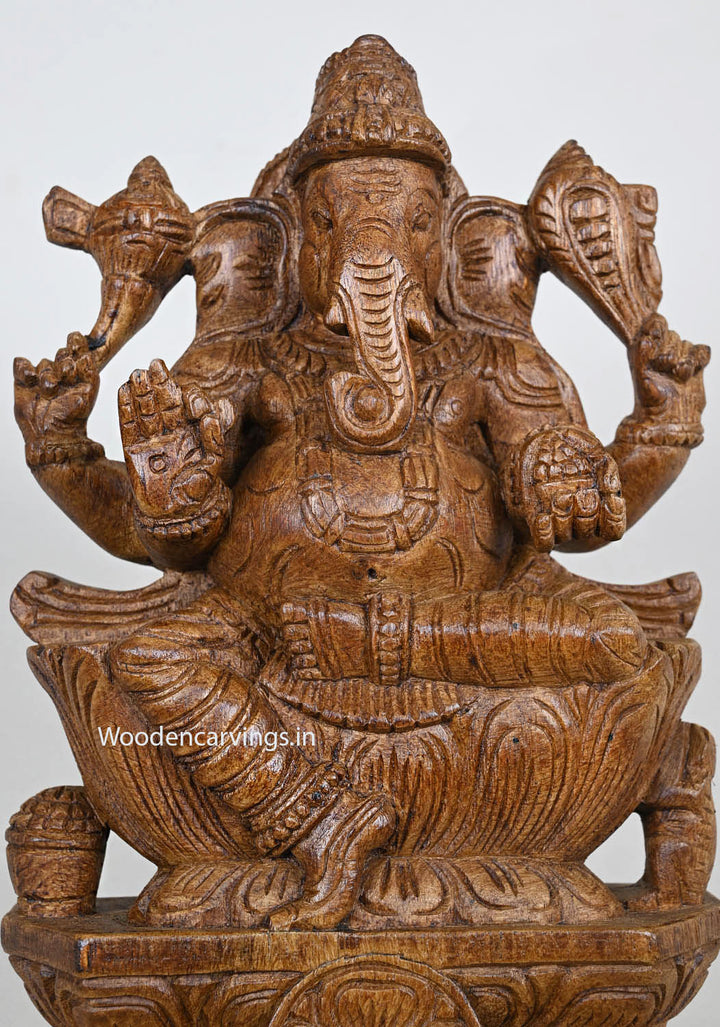 Handcrafted Wood Ganesh Statues for Spiritual Home Decor – Sengottuvel ...