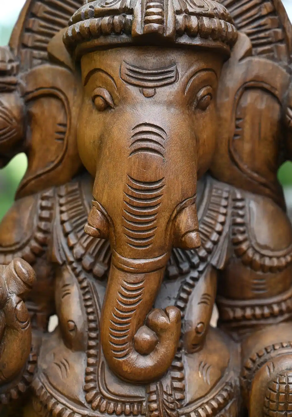 Handcrafted Wood Ganesh Statues for Spiritual Home Decor – Sengottuvel ...