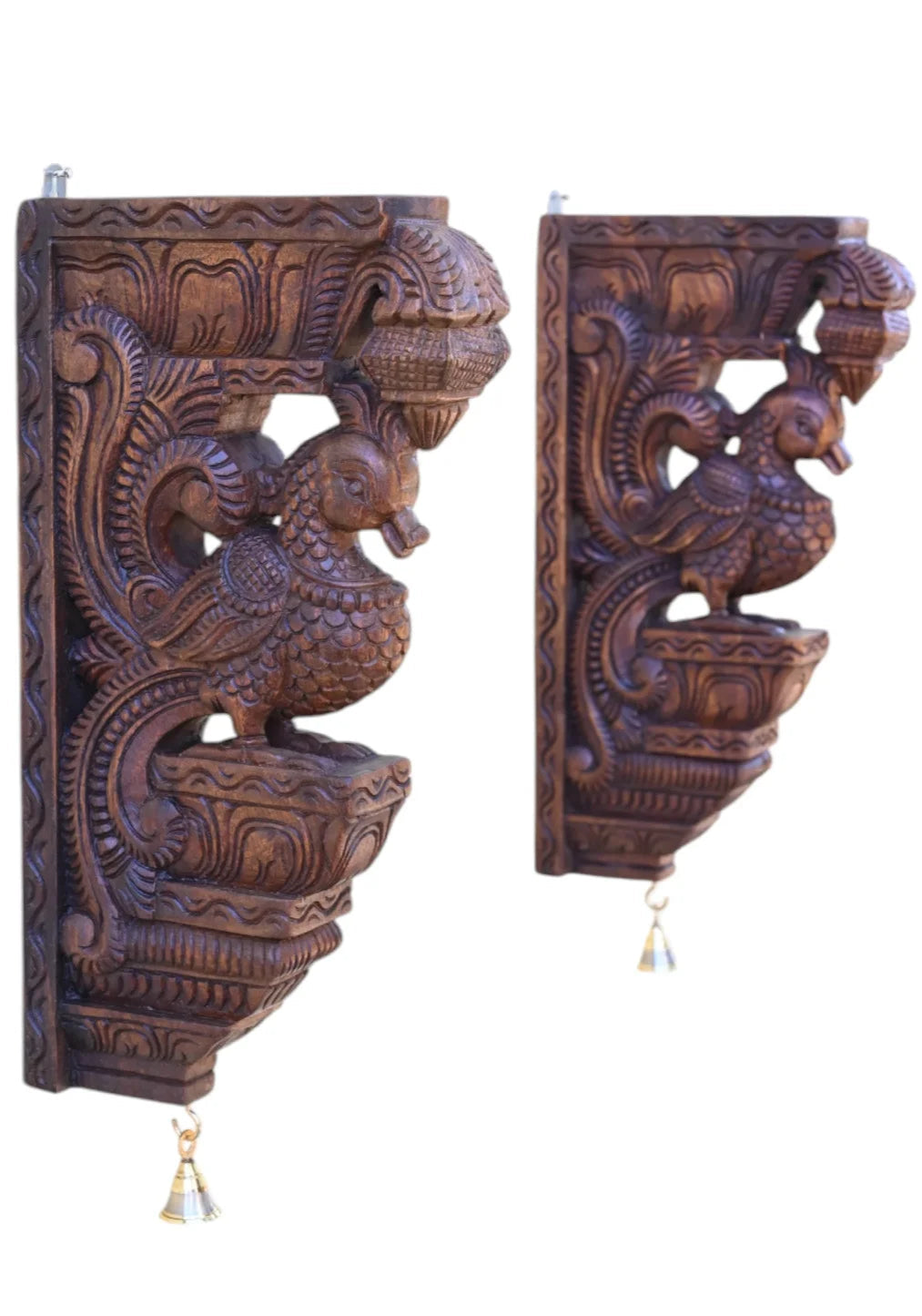 Wall Hanging Wooden Hamsa (Swan) Corbels 18" – Sengottuvel Wood Carvings