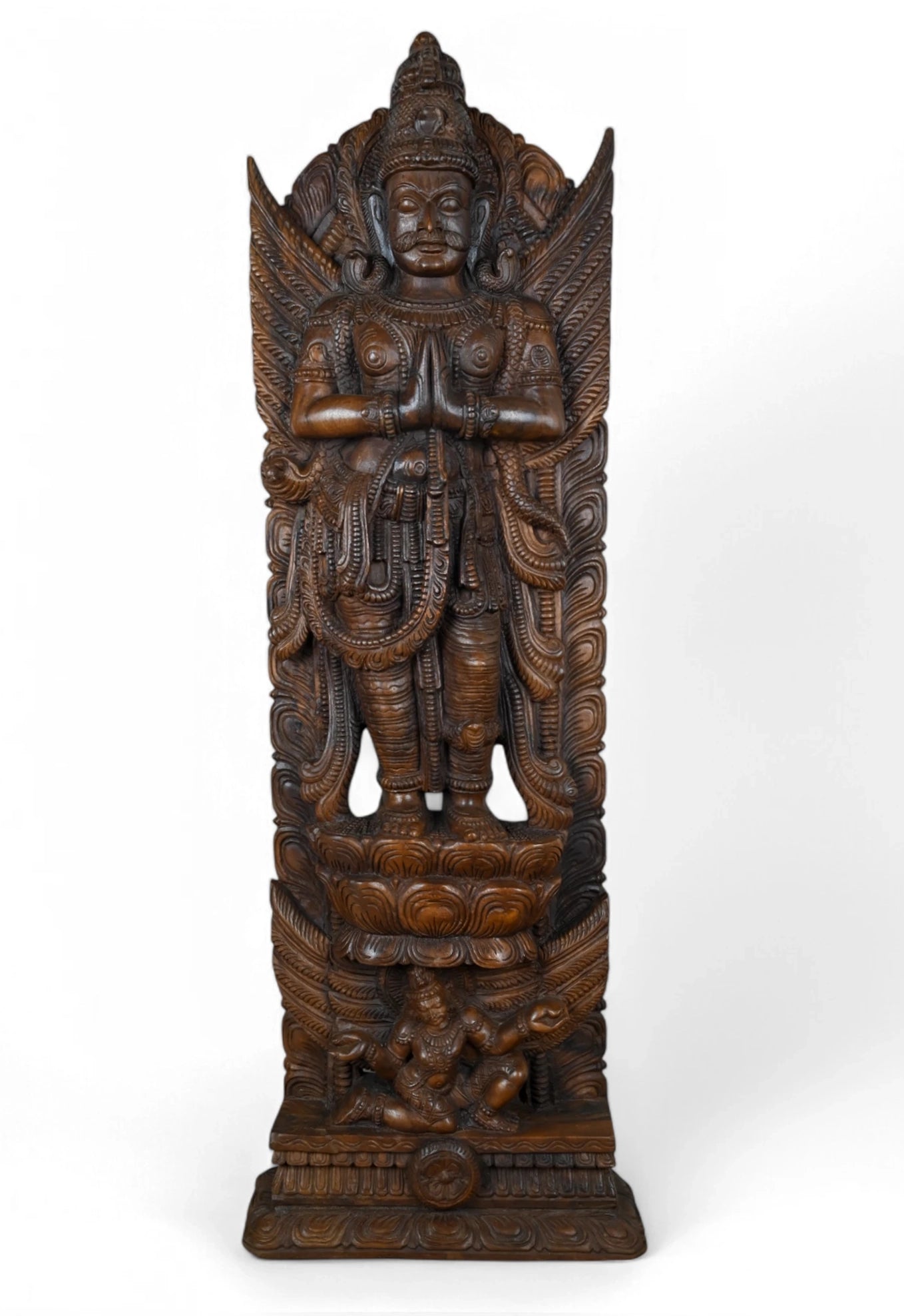 Hindu Deity wooden Garuda alvar statue in Devotional Worship ...