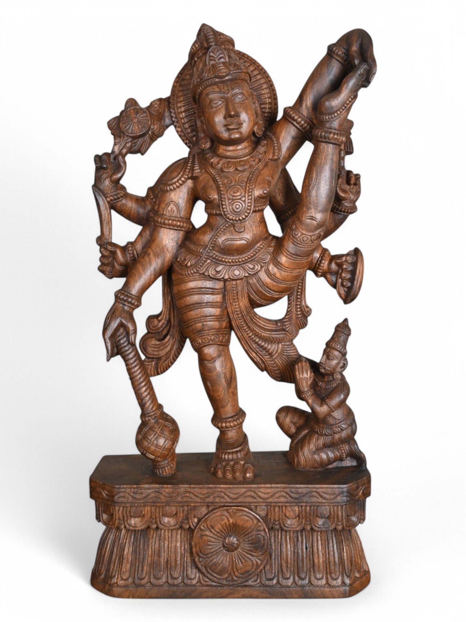 Wooden Lord Ulagalantha Perumal statue 36" – Sengottuvel Wood Carvings